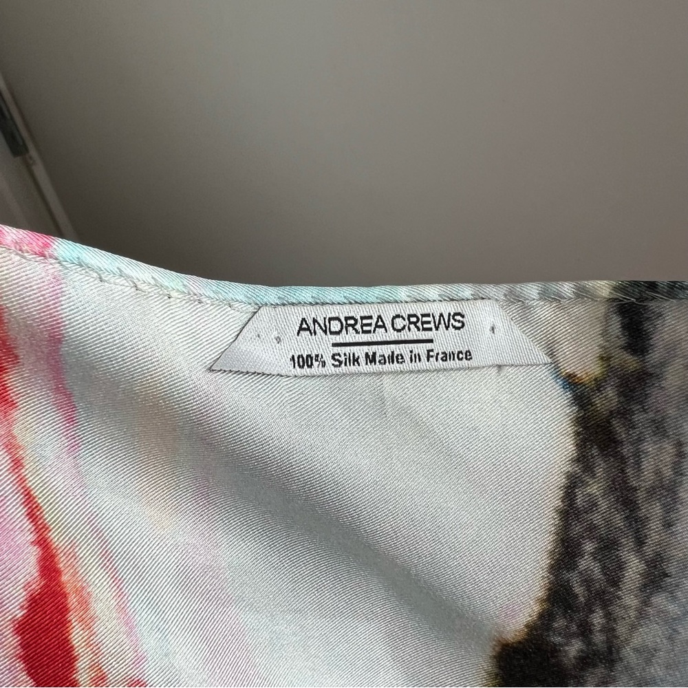 Andrea Crews Theo Mercier Silk Scarf Skull Print Kimo… - Gem